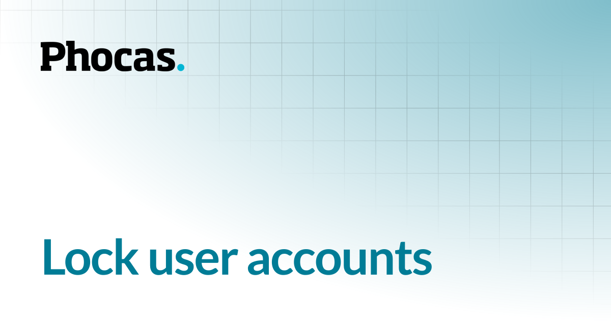 Lock user accounts | Administration | User documentation