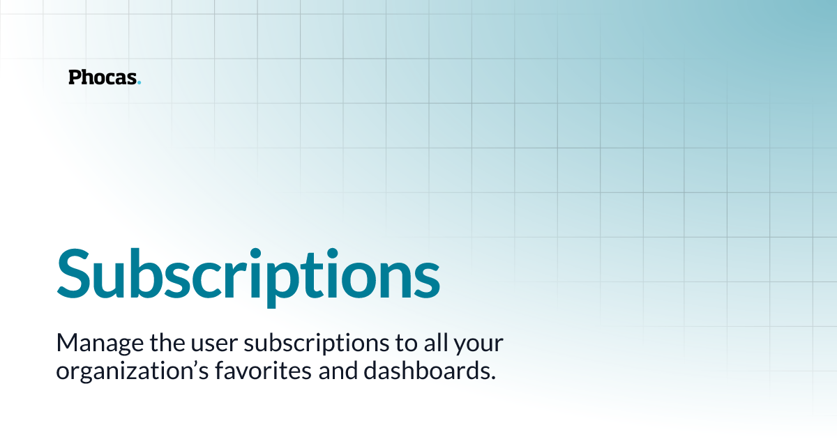 Subscriptions | Administration | User documentation