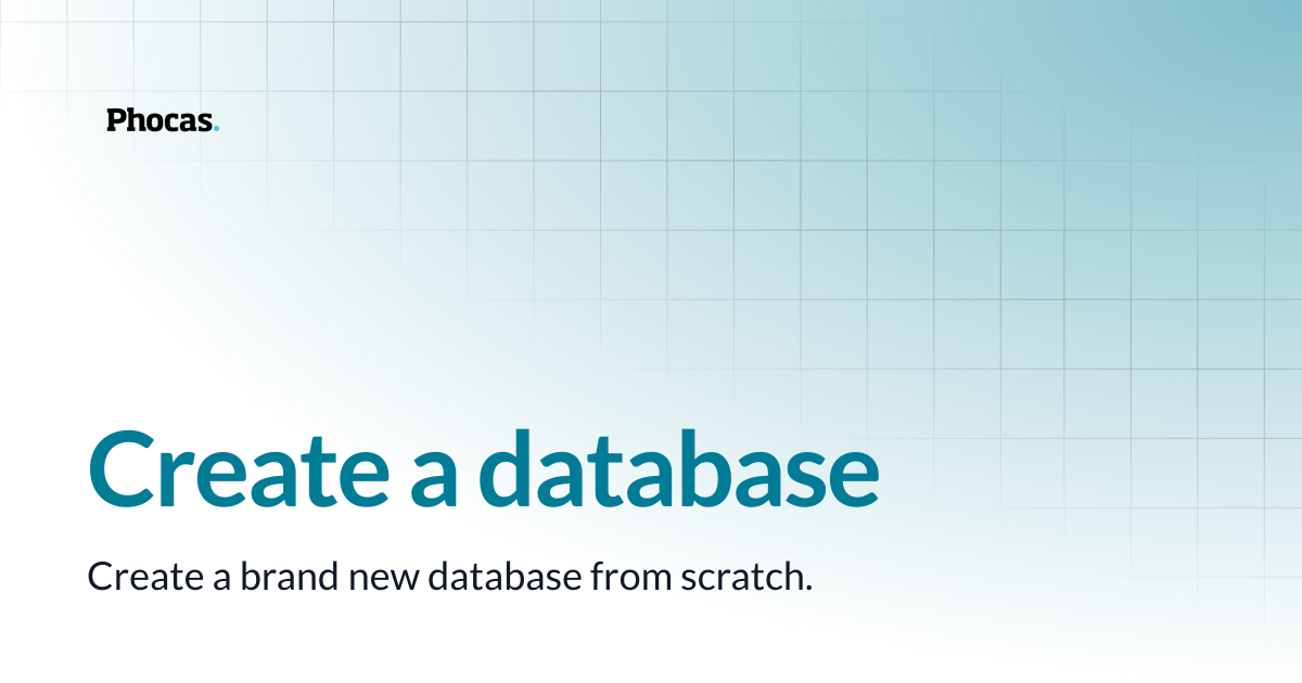 Create a database | Administration | User documentation