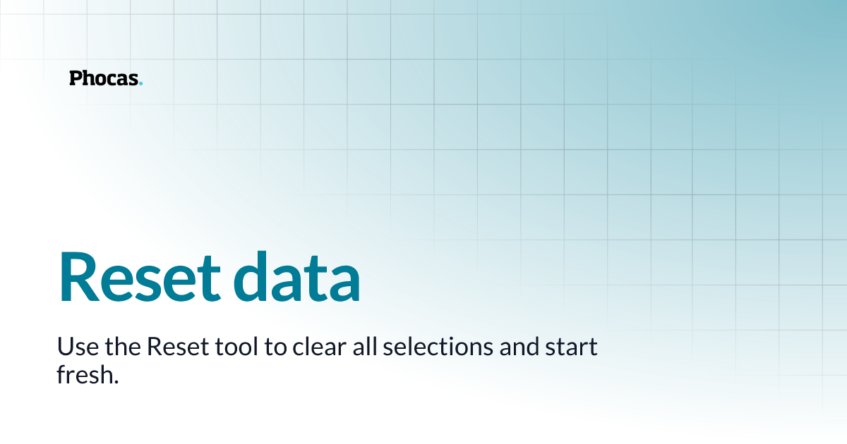 Reset data | User documentation