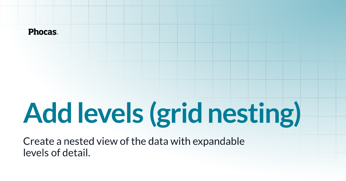 Add levels (grid nesting) | User documentation