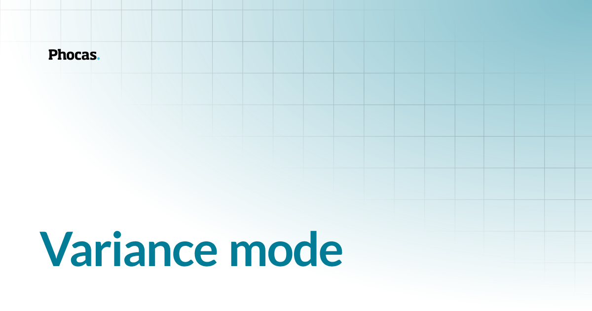 Variance mode | Analytics, Flex Modes, and Insights | User documentation