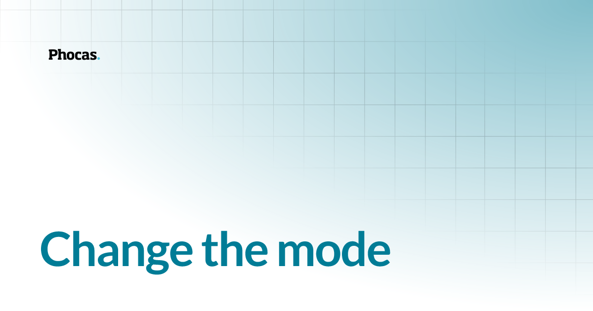 Change the mode | User documentation