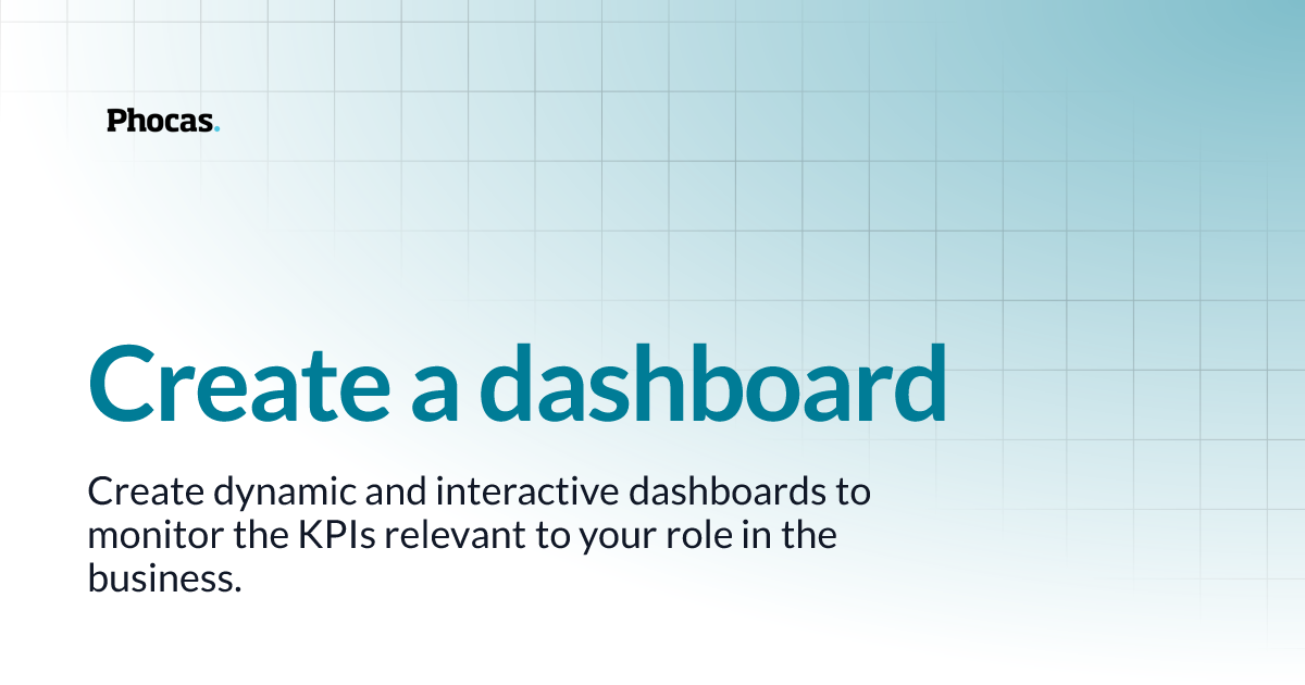 Create a dashboard | Basics | User documentation
