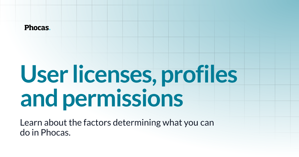 User licenses, profiles and permissions | User documentation