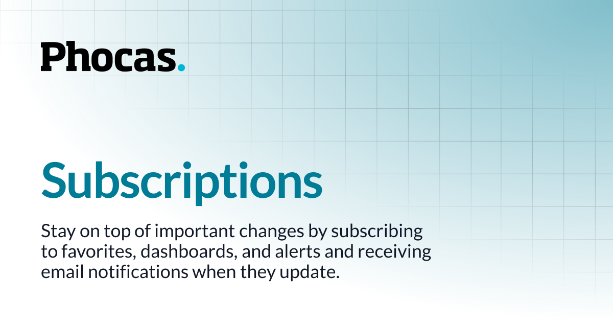 Subscriptions | Basics | User documentation