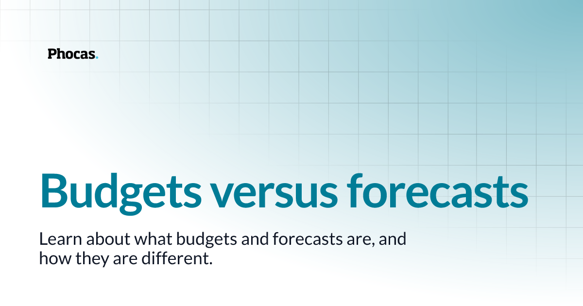 Budgets versus forecasts | User documentation