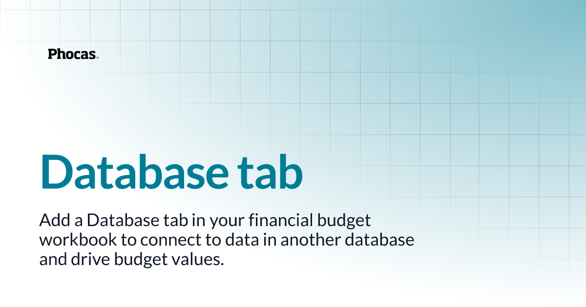 Database tab | User documentation