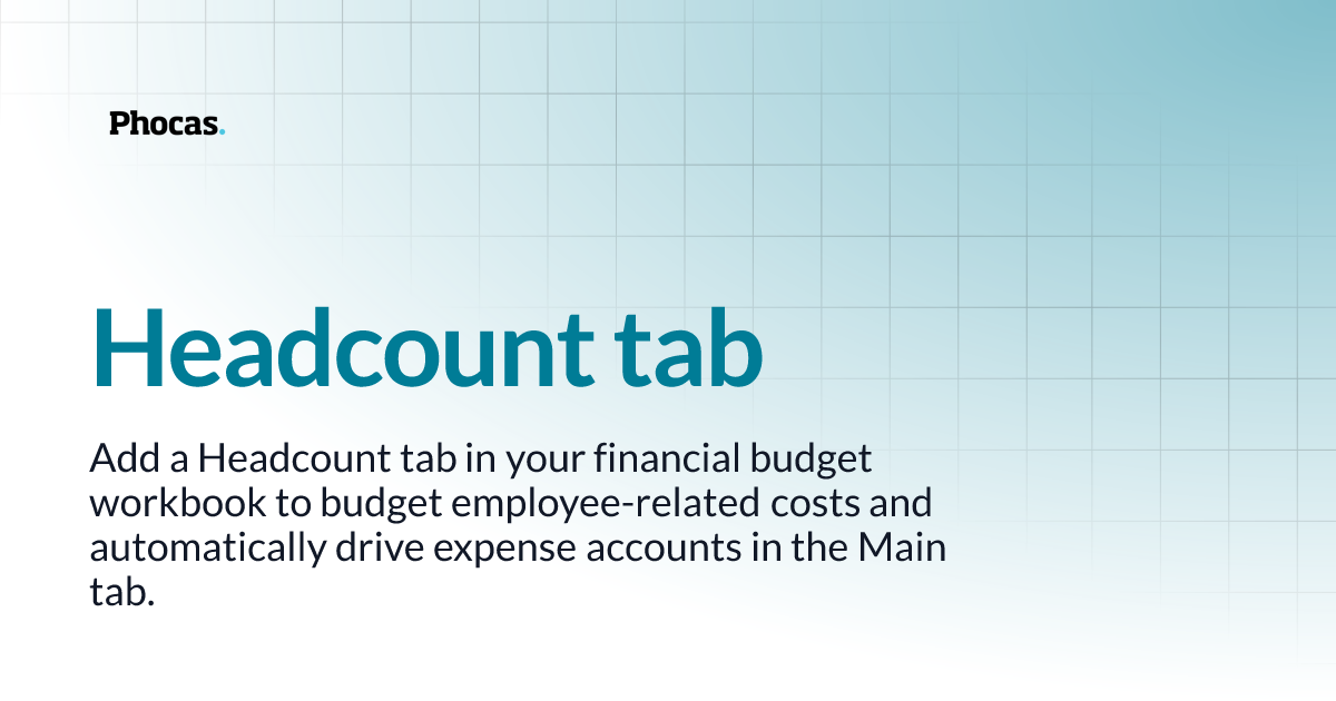 Headcount tab | User documentation