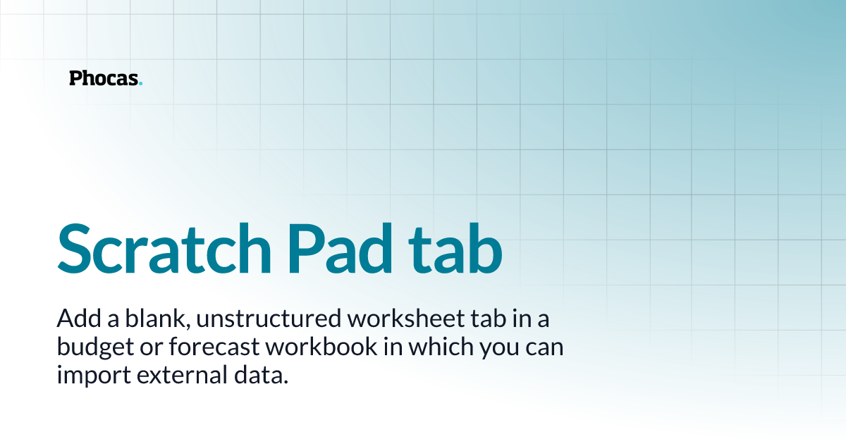 Scratch Pad tab | User documentation
