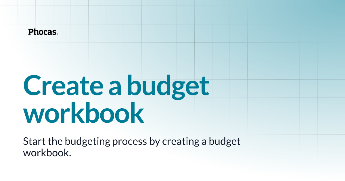 Create a budget workbook | User documentation