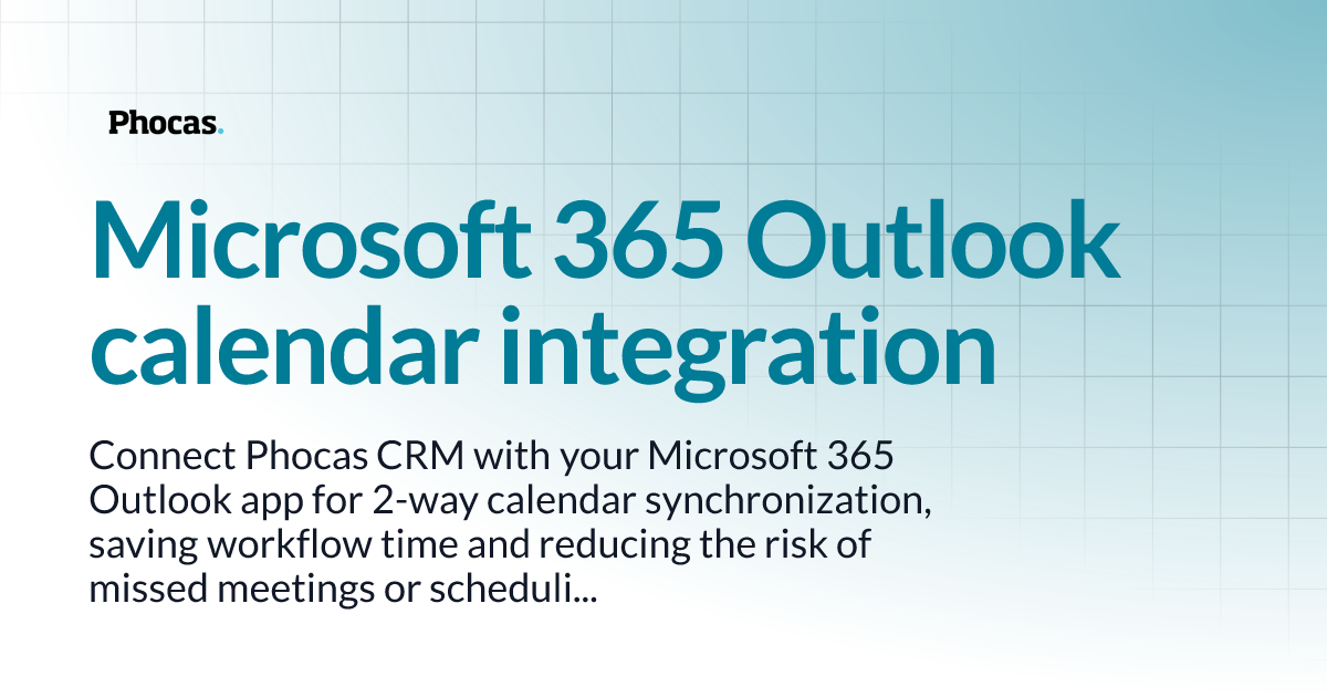Microsoft 365 Outlook calendar integration | CRM | User documentation