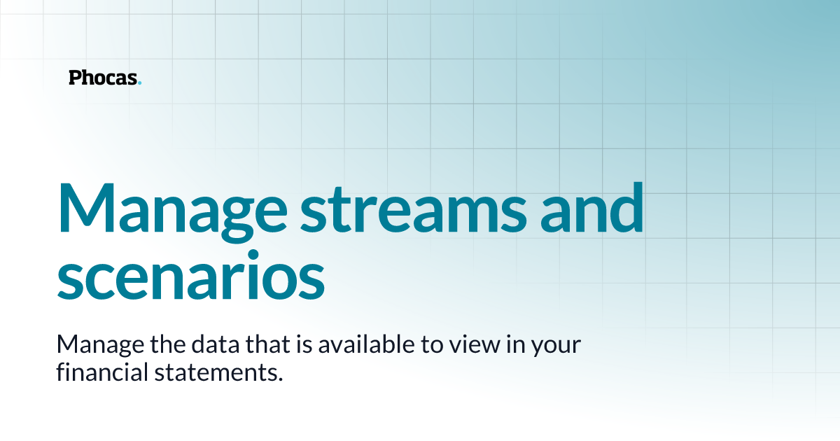 Manage streams and scenarios | User documentation
