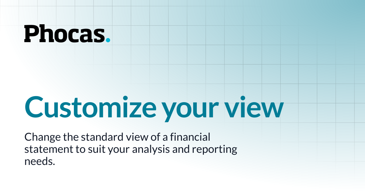Customize your view | Financial Statements | User documentation