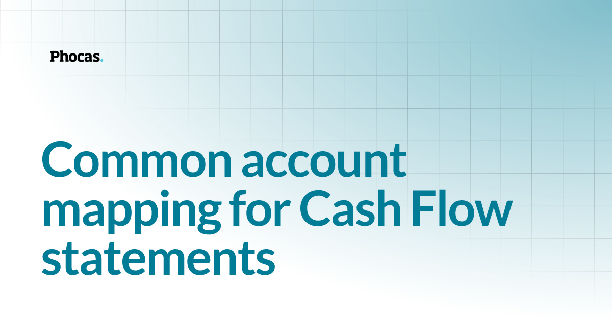 Common account mapping for Cash Flow statements | User documentation
