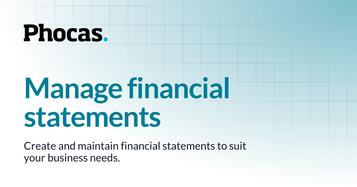 Manage financial statements | Financial Statements | User documentation