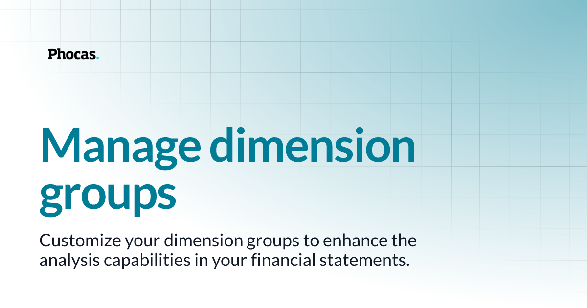 Manage dimension groups | User documentation