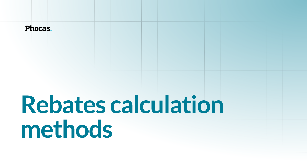 Rebates calculation methods | User documentation